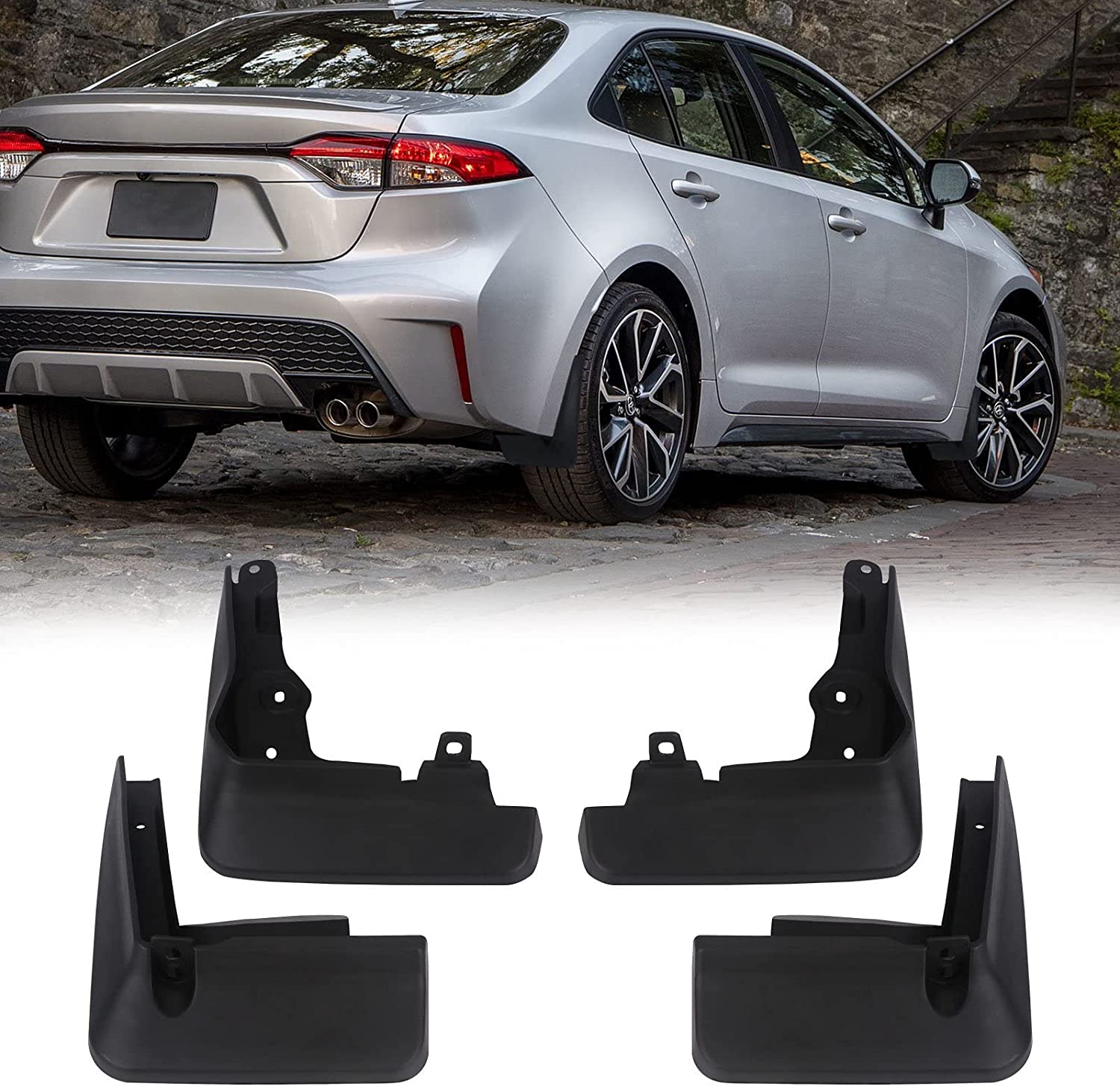 Xotic Tech 4PCS Front & Rear Mud Flap Splash Guards Fender Flare ...