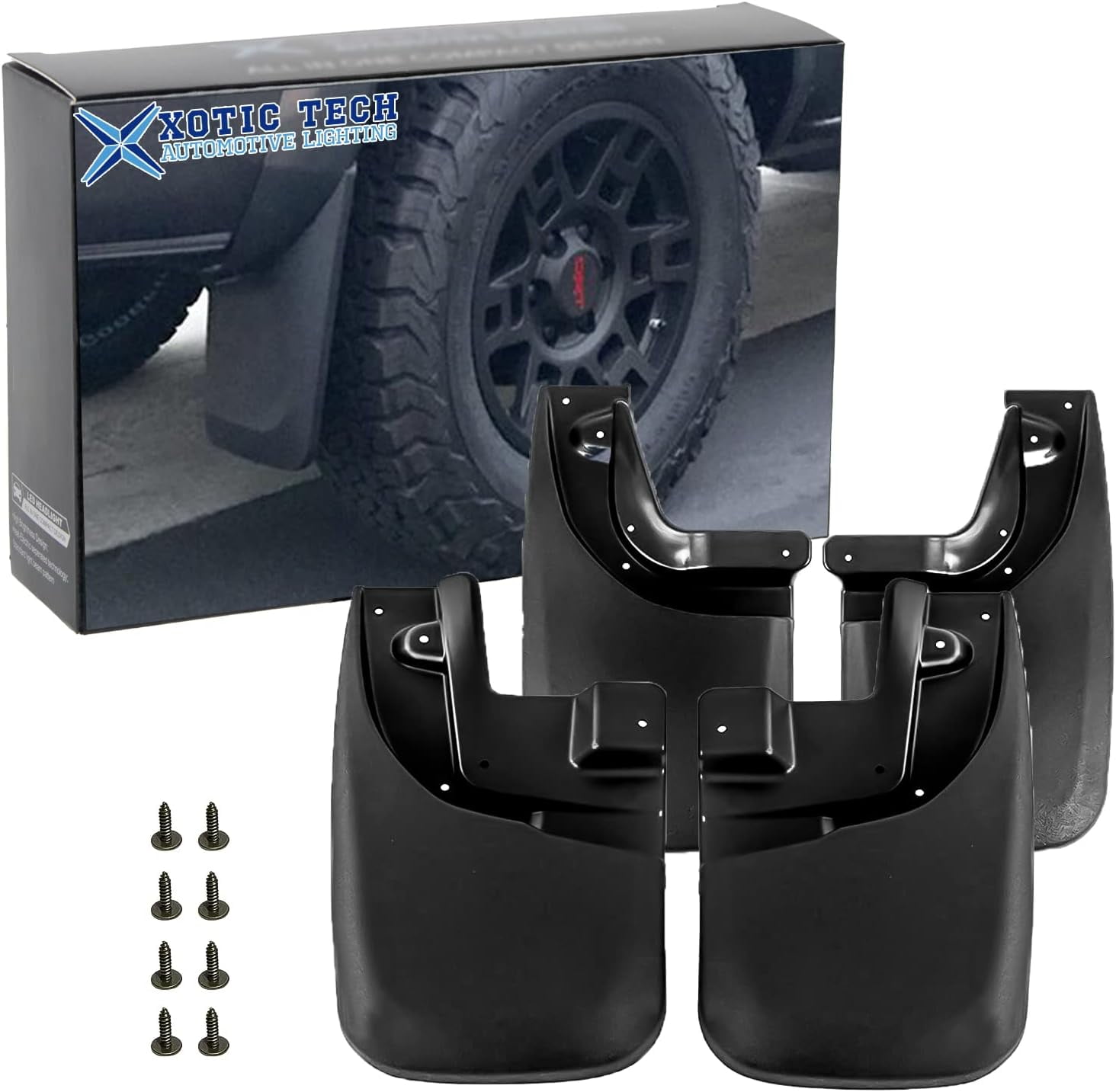 Xotic Tech 4PCS Front & Rear Mud Flap Splash Guards Fender Flare ...