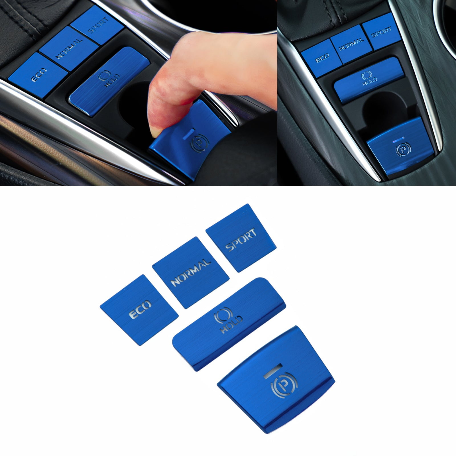 Xotic Tech 5PCS Center Console Gear Shift Panel Button Cover Sticker ...