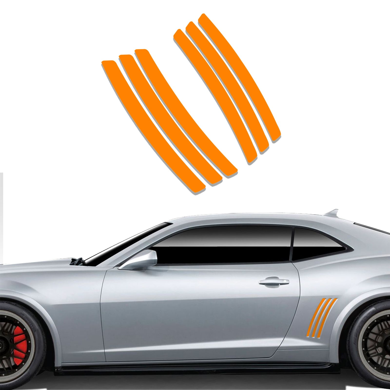 Xotic Tech 6pcs Car Body L&R Side Vent Insert Stripe Decal Vinyl Inlay ...