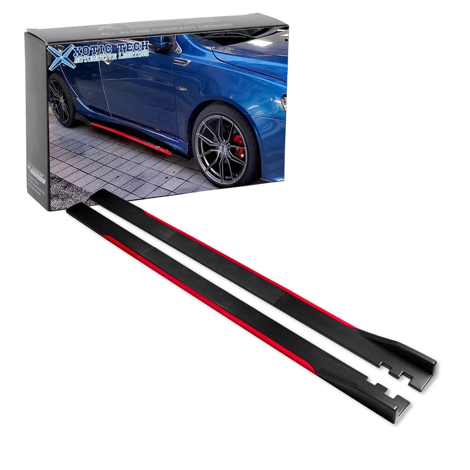 Xotic Tech 86.5 Inch/2.2M Car Lower Side Skirts Protect Rocker Panel ...