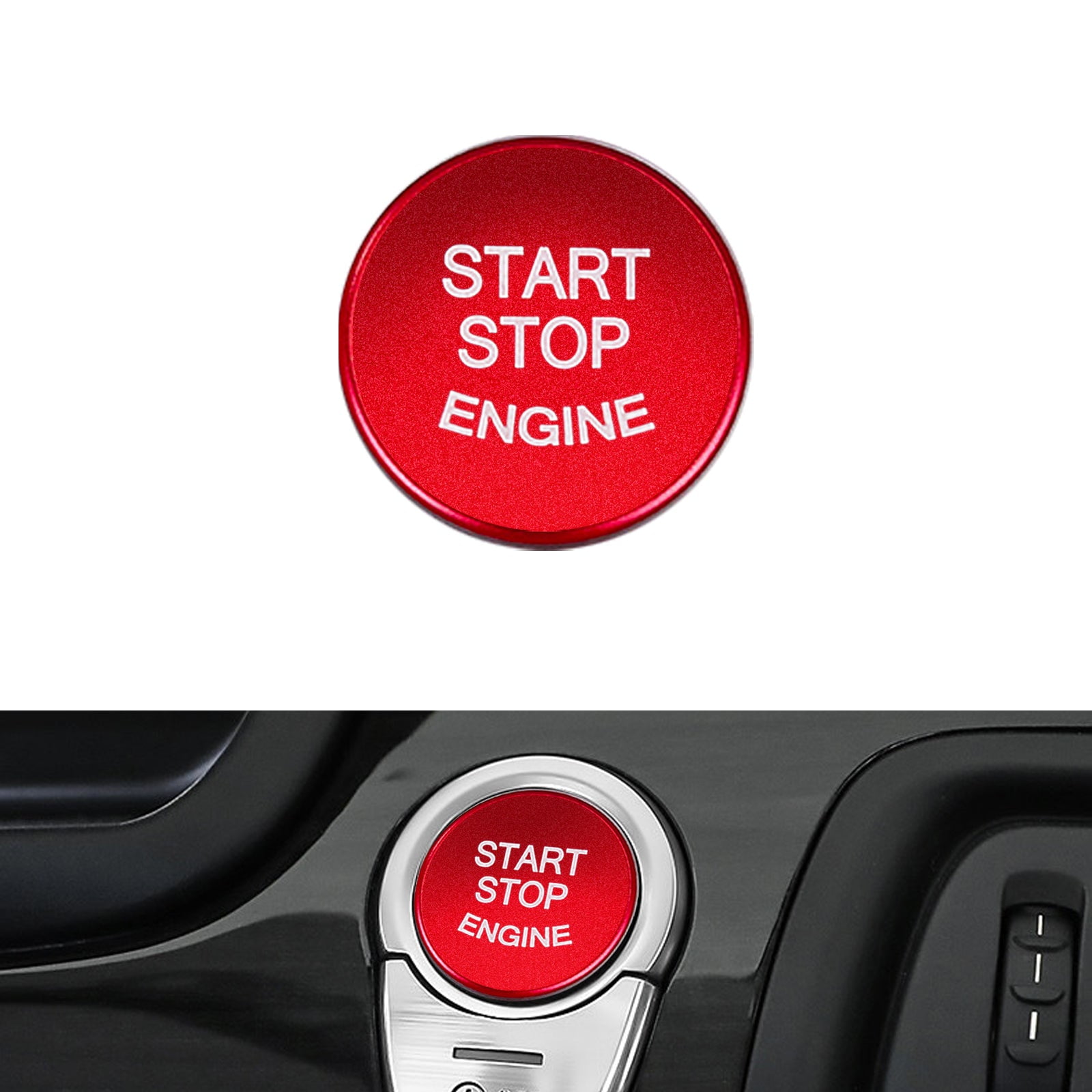 Xotic Tech Aluminum Keyless Start Engine Stop Push Button Stickers ...