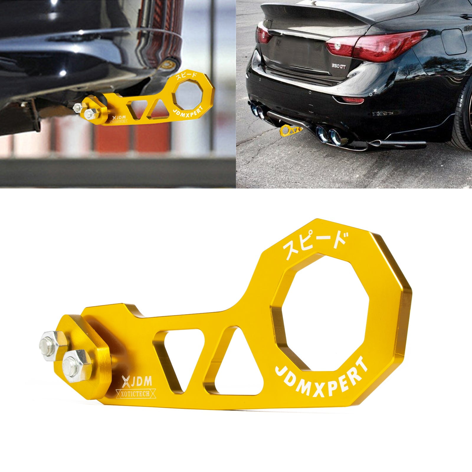 Xotic Tech Auto Aluminum JDM Rear Tow Hook Kit Racing Style Trailer ...