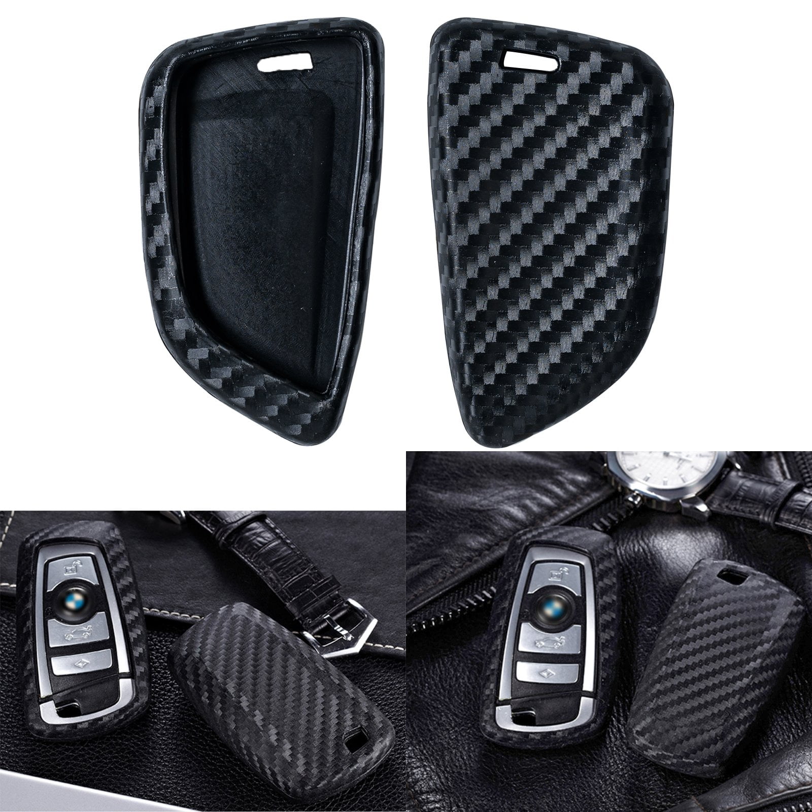 Xotic Tech for BMW Key Fob Cover - Keyless Entry Carbon Fiber Style Key ...