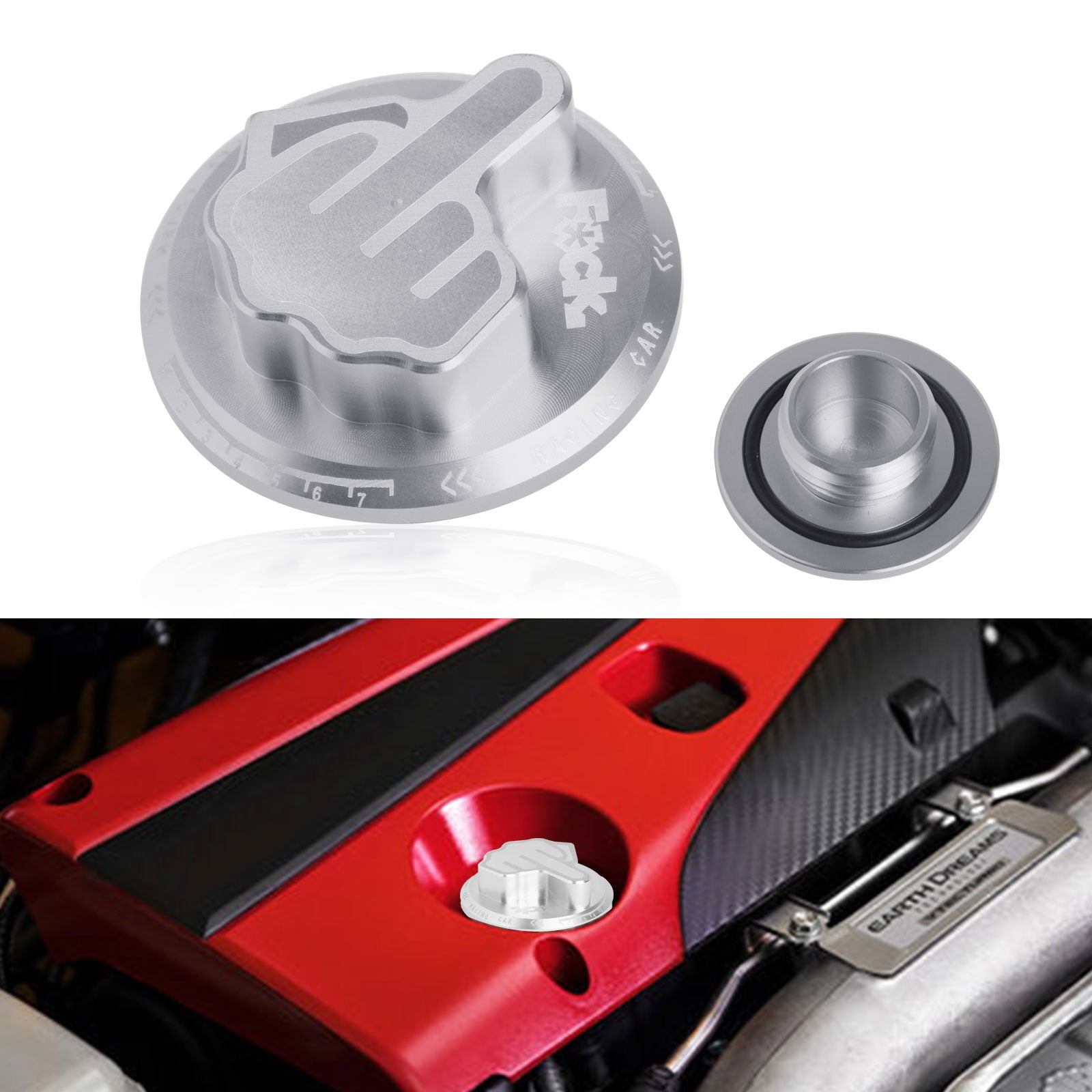 Xotic Tech Billet Aluminum Engine Oil Filler Fuel Cap, Middle Finger ...