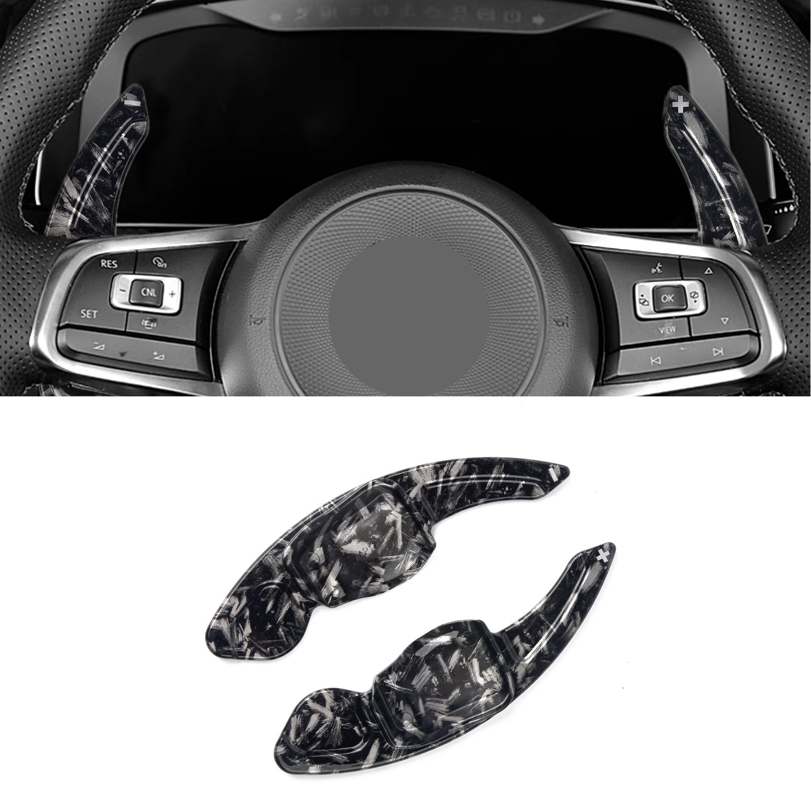 Xotic Tech Black Forged Pattern Steering Paddle Shifter Extensions ...