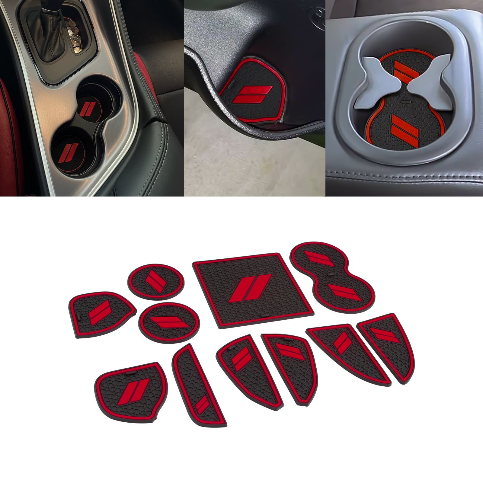 Xotic Tech Car Anti-dust Mats Cup Holder Inserts, Door Pocket Center ...