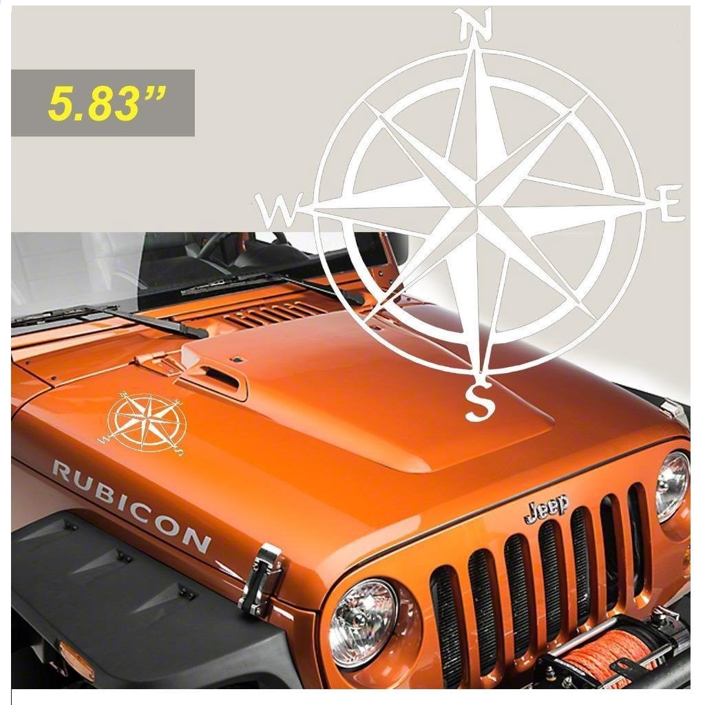 Xotic Tech Car Decoration, 6" Nautical Compass Sticker Decal for Car ...