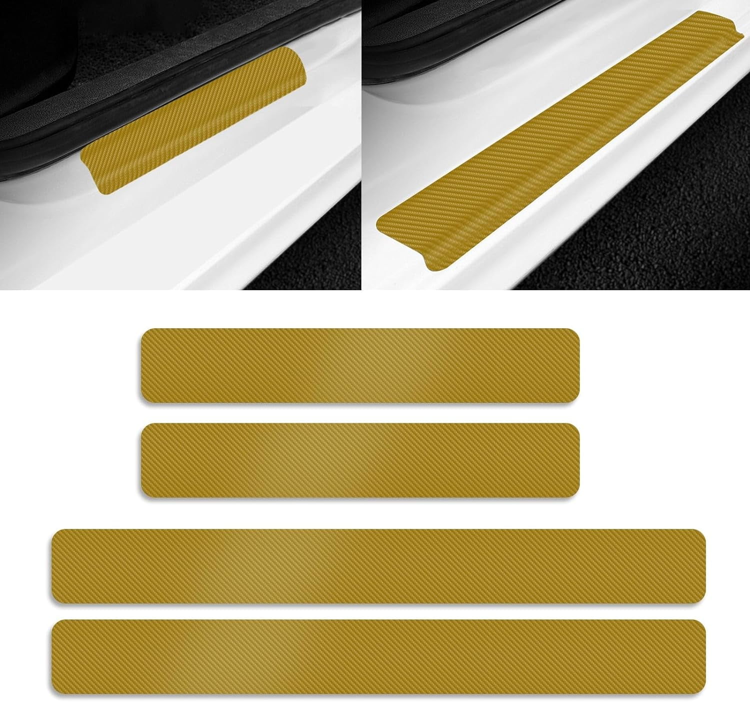 Xotic Tech Car Door Edge Guards Door Sill Protector Film Automotive Anti-Collision Carbon Fiber ...