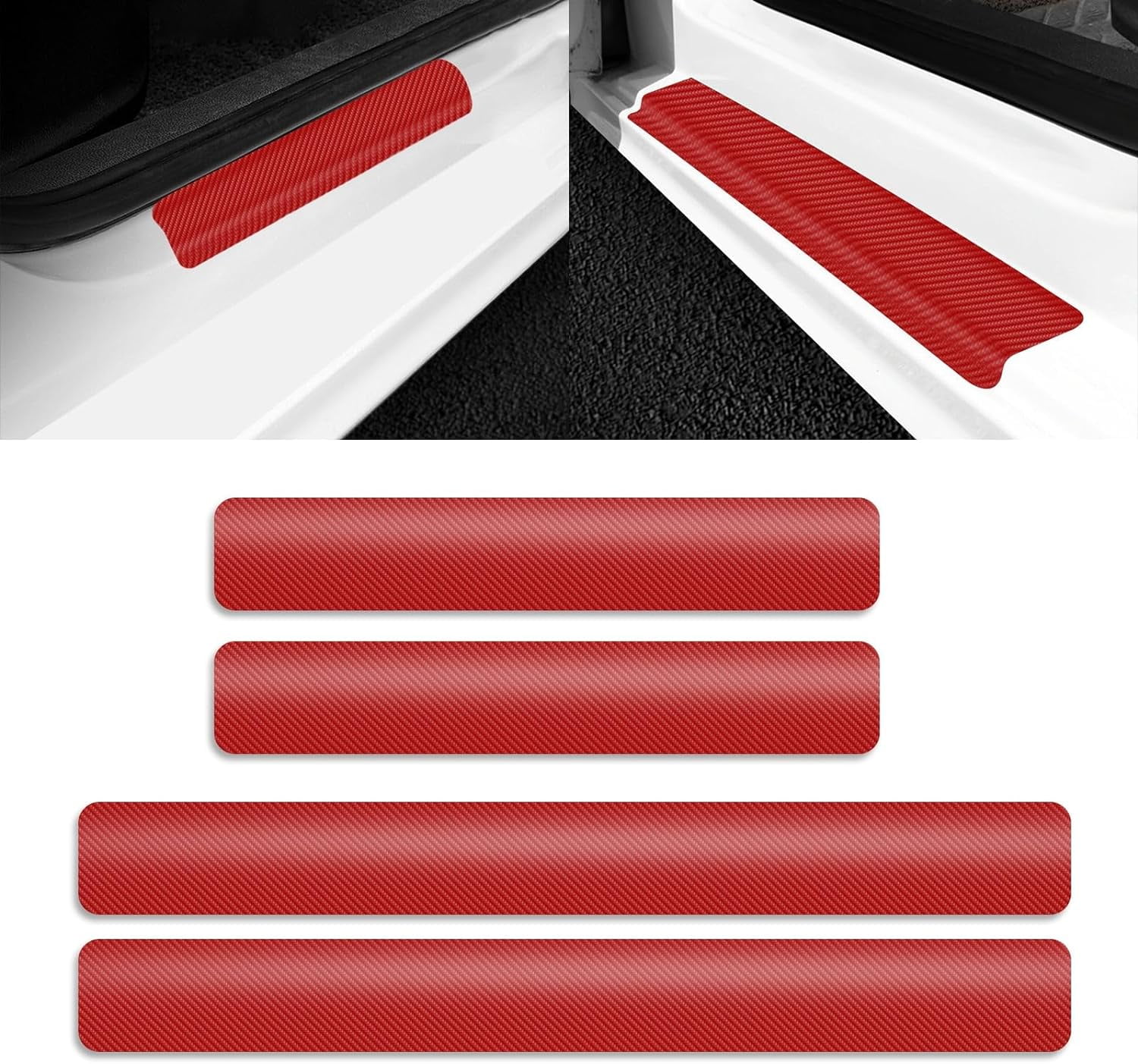 Xotic Tech Car Door Edge Guards Door Sill Protector Film Automotive Anti-Collision Carbon Fiber ...