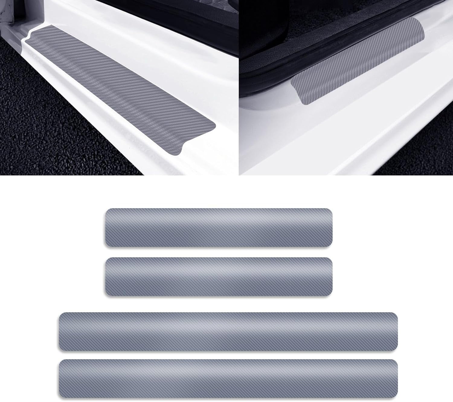 Xotic Tech Car Door Edge Guards Door Sill Protector Film Automotive Anti-Collision Carbon Fiber ...