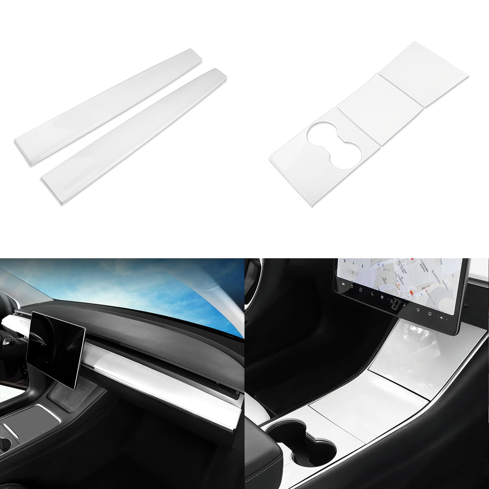 Xotic Tech Car Interior Center Console Dashboard Panel + Center Console ...