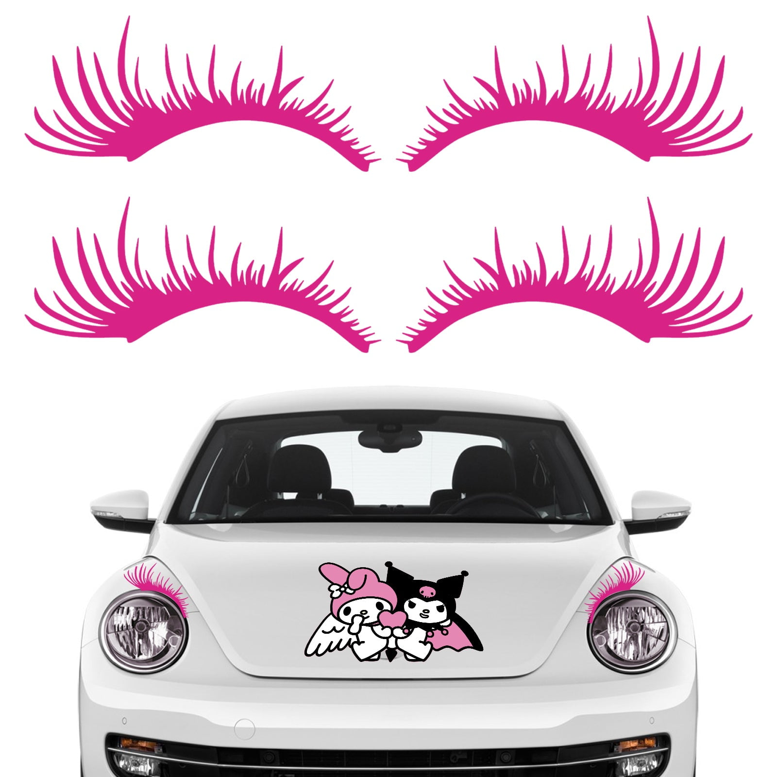 Xotic Tech CarLashes Barbie Pink Car Headlight Eyelashes Stickers ...