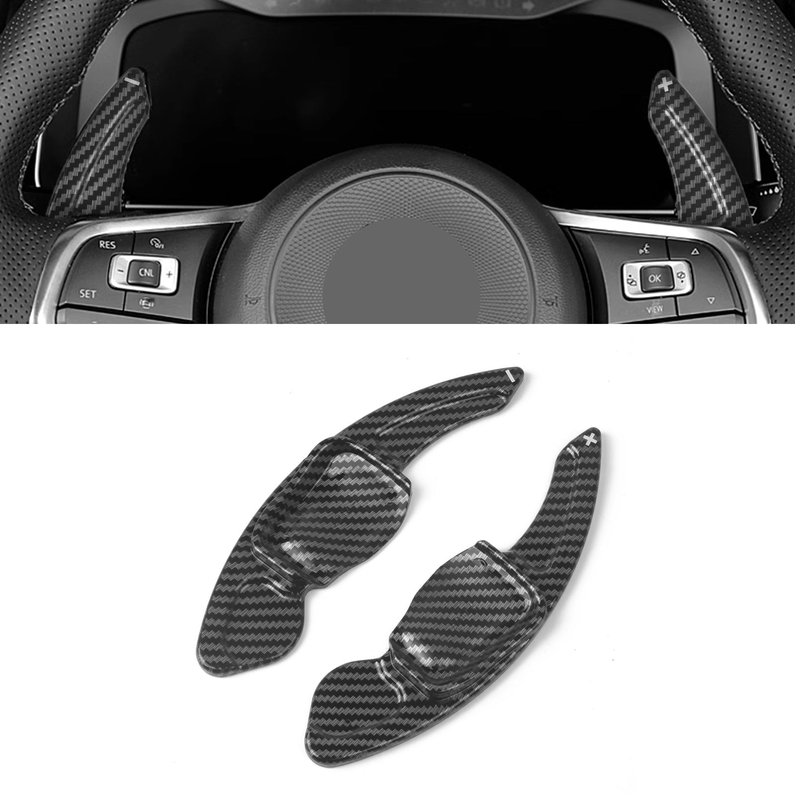Xotic Tech Carbon Fiber Pattern Steering Paddle Shifter Extensions ...