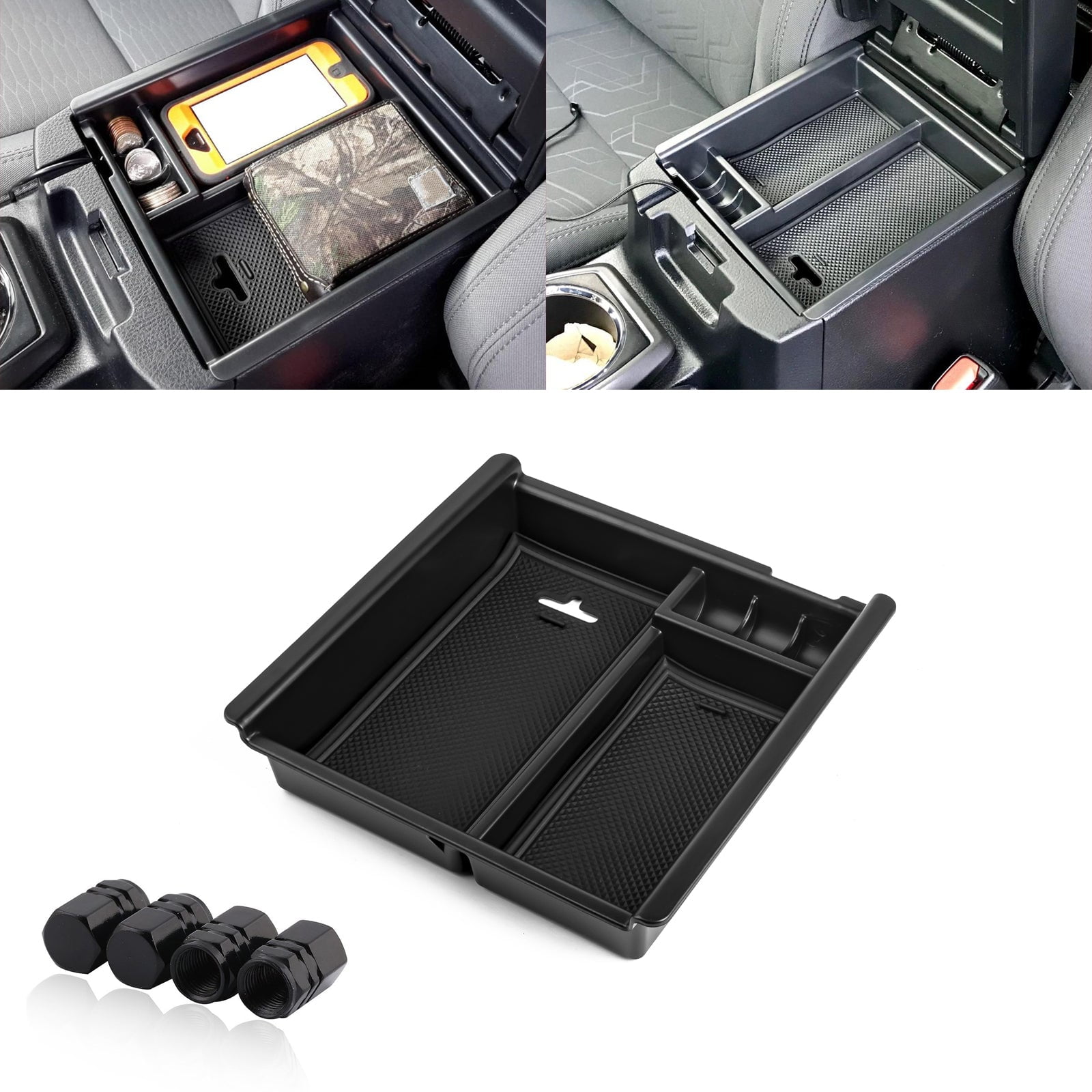Xotic Tech Center Console Armrest Box Secondary Storage Coin Holder ...