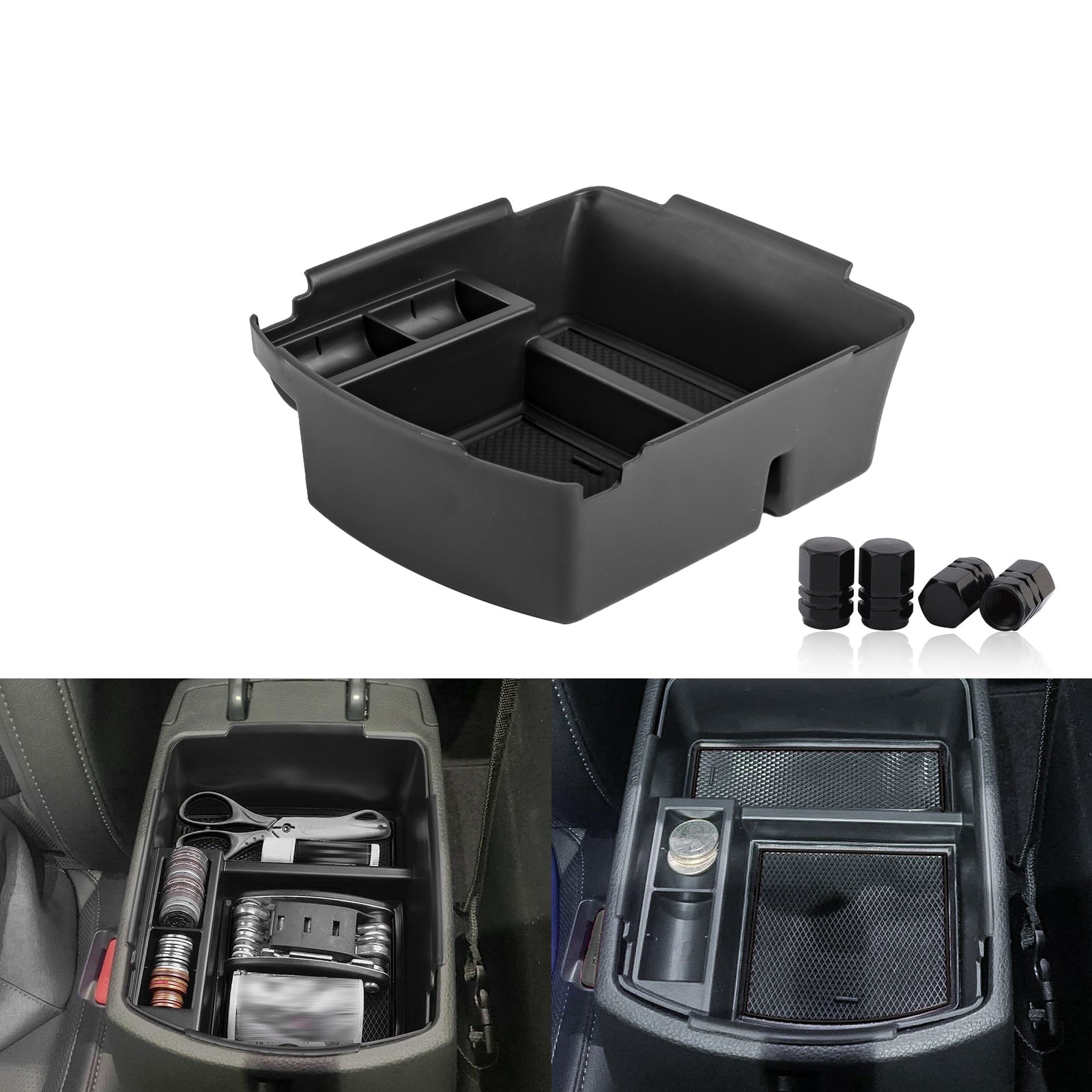 Xotic Tech Center Console Armrest Box Secondary Storage Coin Holder ...