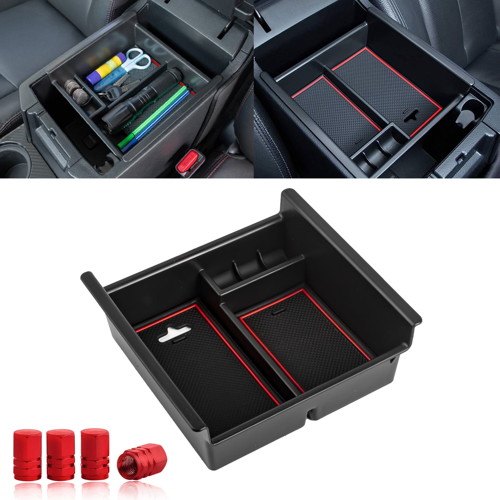 Xotic Tech Center Console Armrest Box Secondary Storage Coin Holder ...