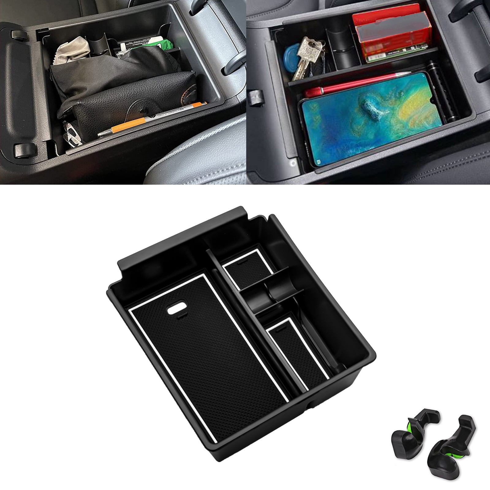 Xotic Tech Center Console Armrest Box Secondary Storage Coin Holder ...