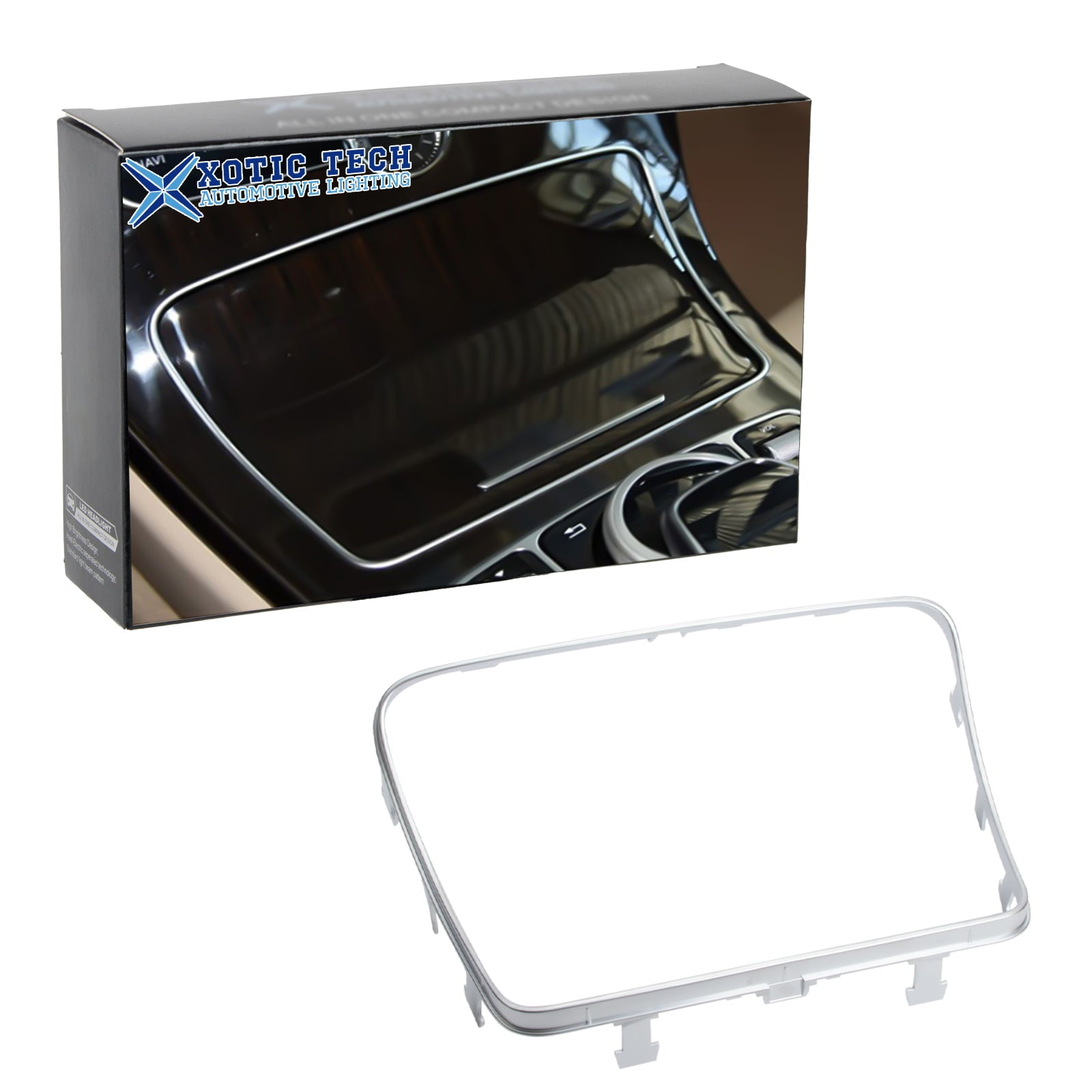Xotic Tech Center Console Ashtray Frame Storage Box Trim, Chrome ...