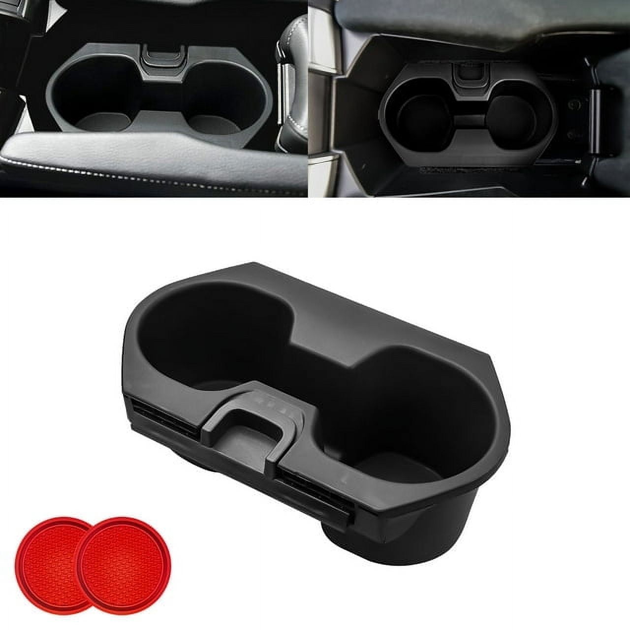 Xotic Tech Center Console Insert Dual Drinking Water Cup Holder + Red ...