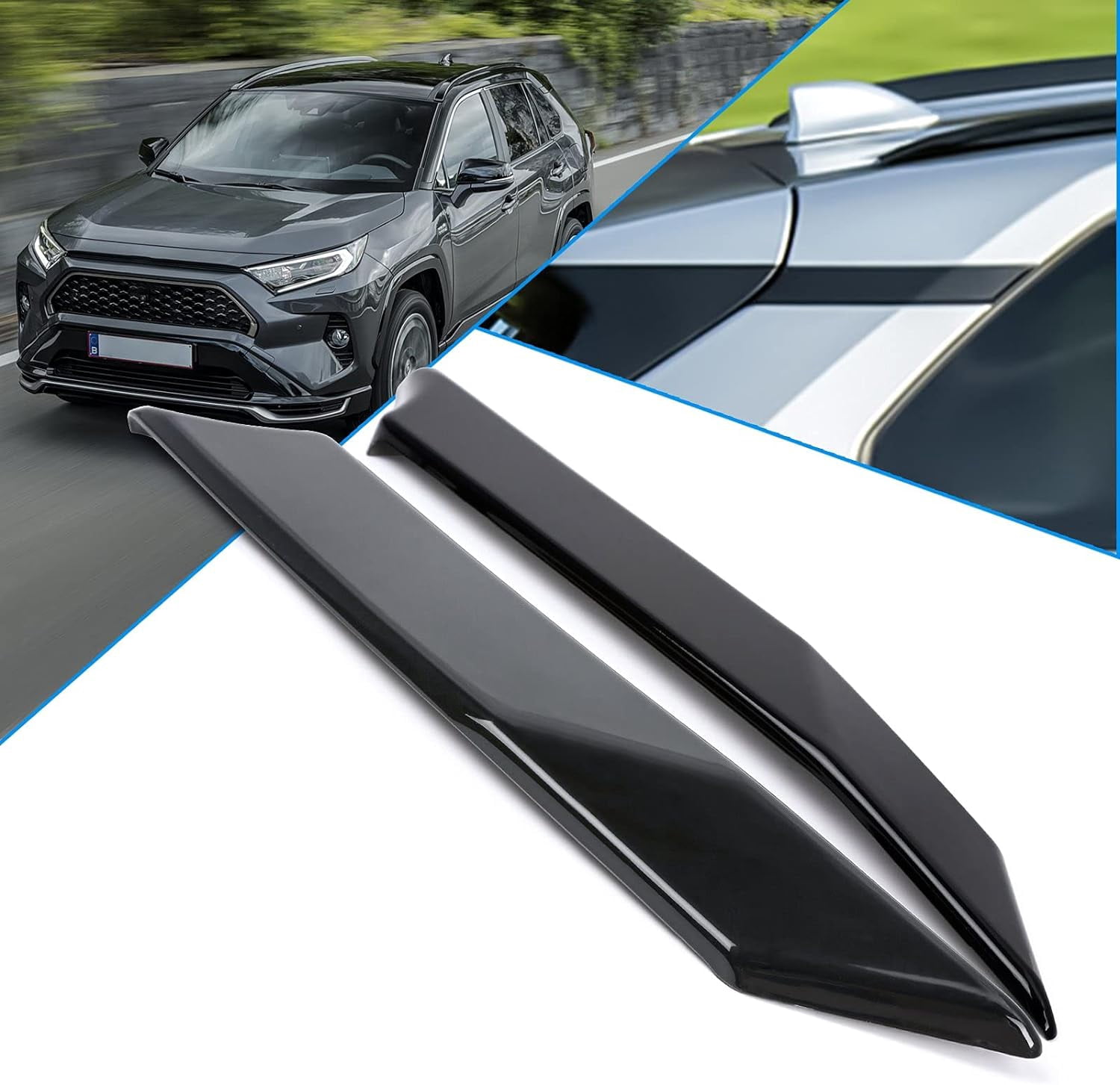 Xotic Tech Exterior Rear Door Window C Pillar Molding Cover Trim ...
