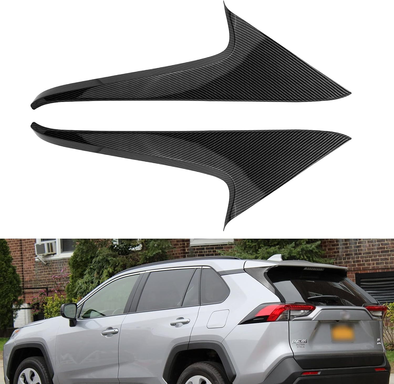 Xotic Tech Exterior Rear Spoiler Wing Side Beveled Window Sill Pillar ...