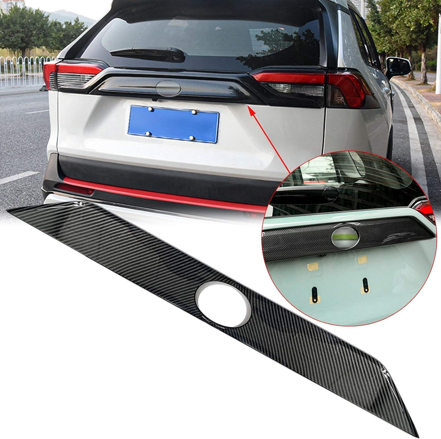 Xotic Tech Exterior Rear Trunk Logo Lid Tail Gate Cover Trim, Carbon ...