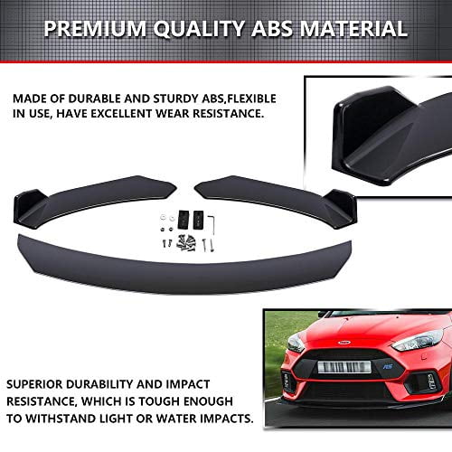 Xotic Tech Front Bumper Lip Spoiler + Side Skirt Splitter + Rear Bumper ...