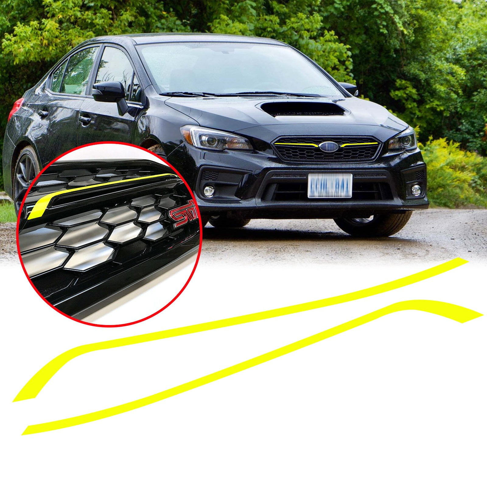 Xotic Tech Front Grille Stripe Vinyl Sticker Trim for Subaru WRX STI ...