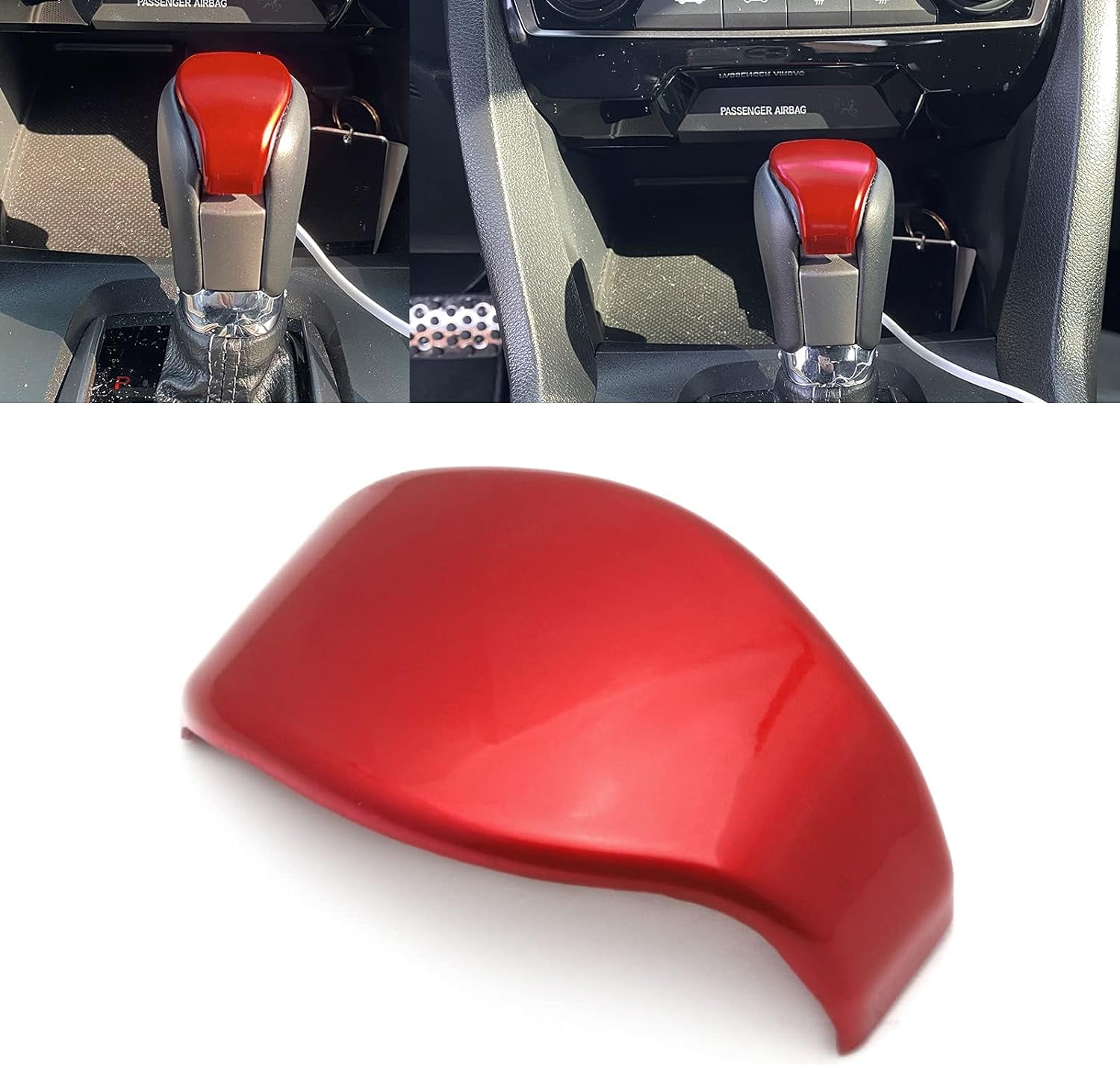Xotic Tech Gear Shift Knob Lever Cover Trim Sporty Red, Compatible with ...