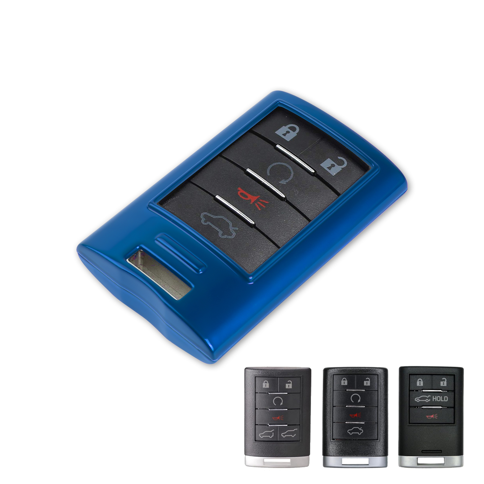 Xotic Tech Glossy Blue ABS Key Fob Shell Cover, Compatible with ...