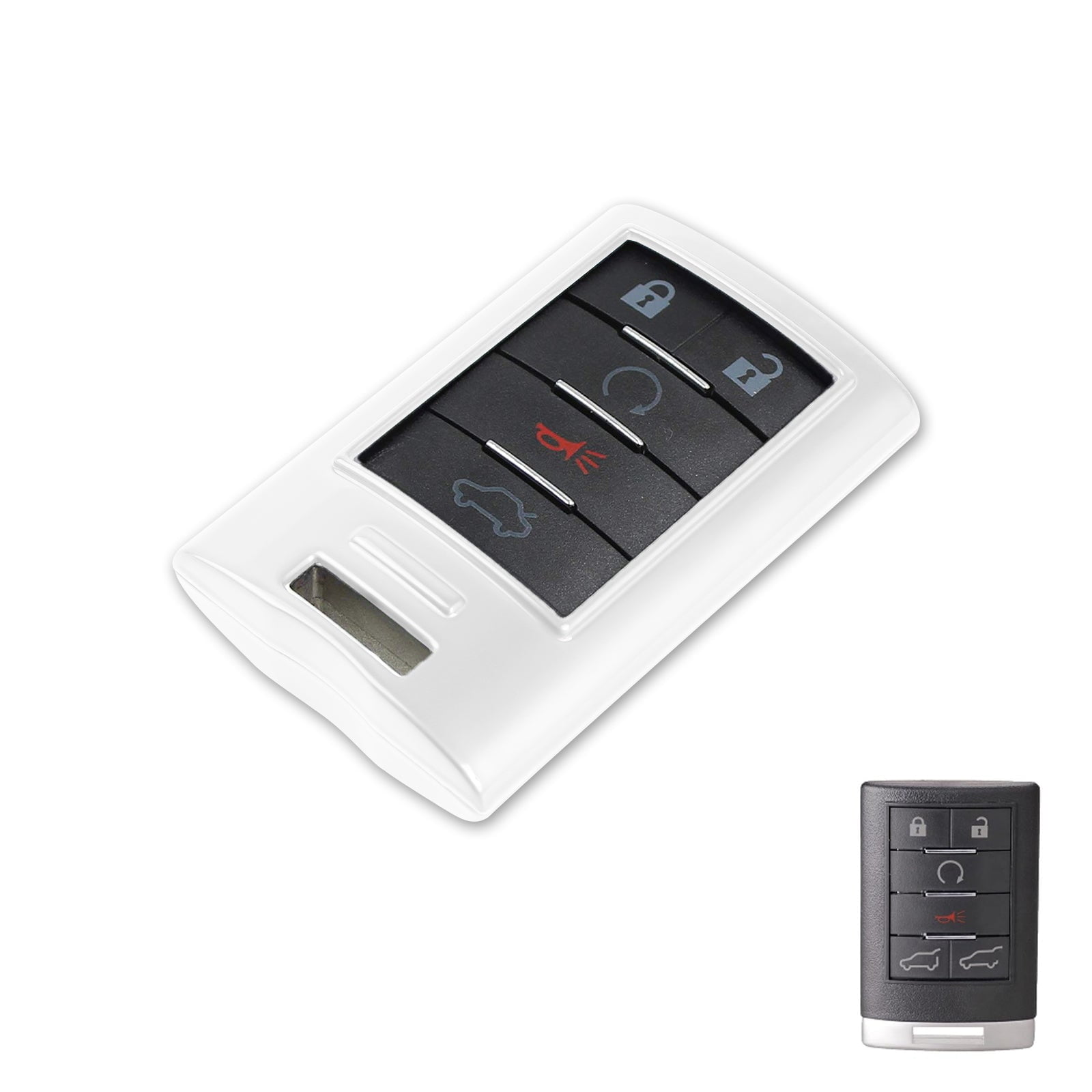 Xotic Tech Glossy White ABS Key Fob Shell Cover, Compatible with ...