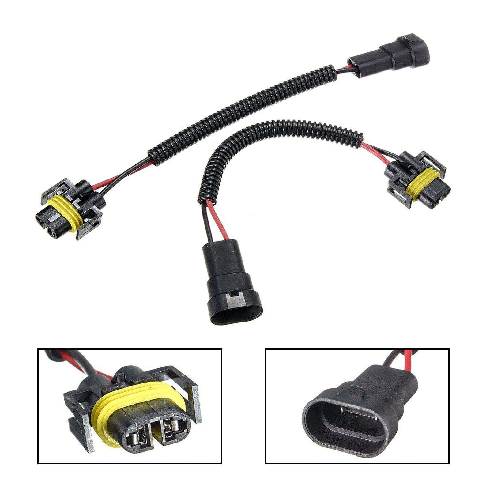 Xotic Tech H11 H8 H9 Extension Wiring Harness Connector Pigtail Socket ...