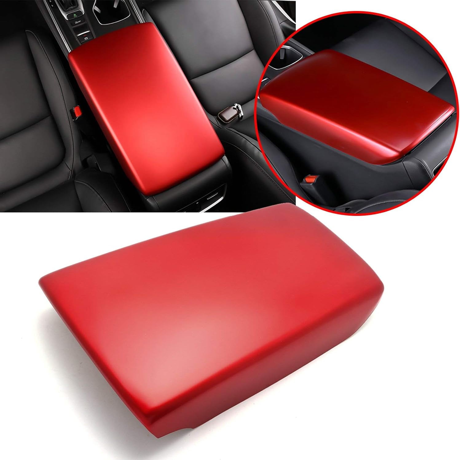 Xotic Tech Interior Armrest Box Cover Trim Center Console Protector Cap ...