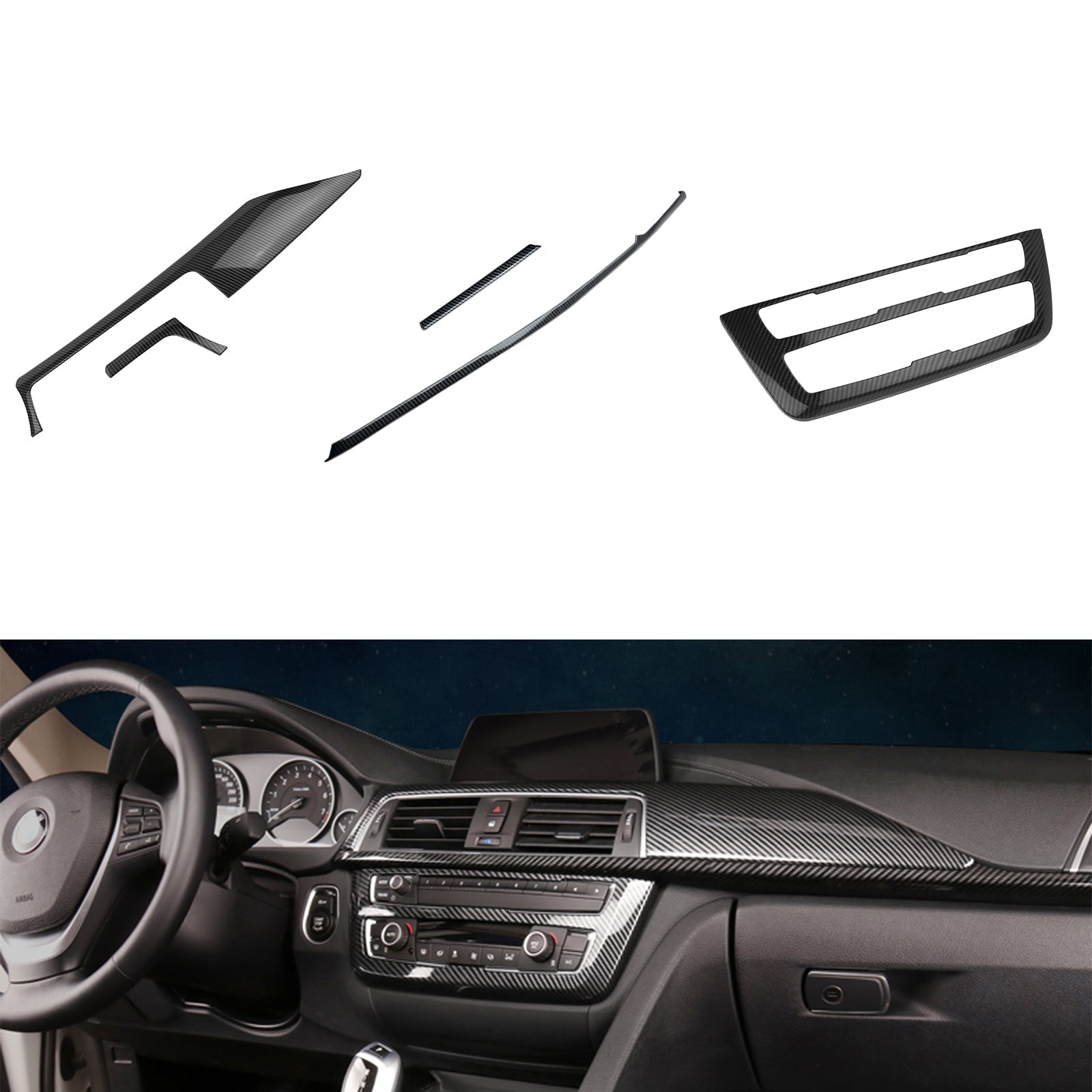 Xotic Tech Interior Center Console Upper+Lower Stripe Multimedia ...