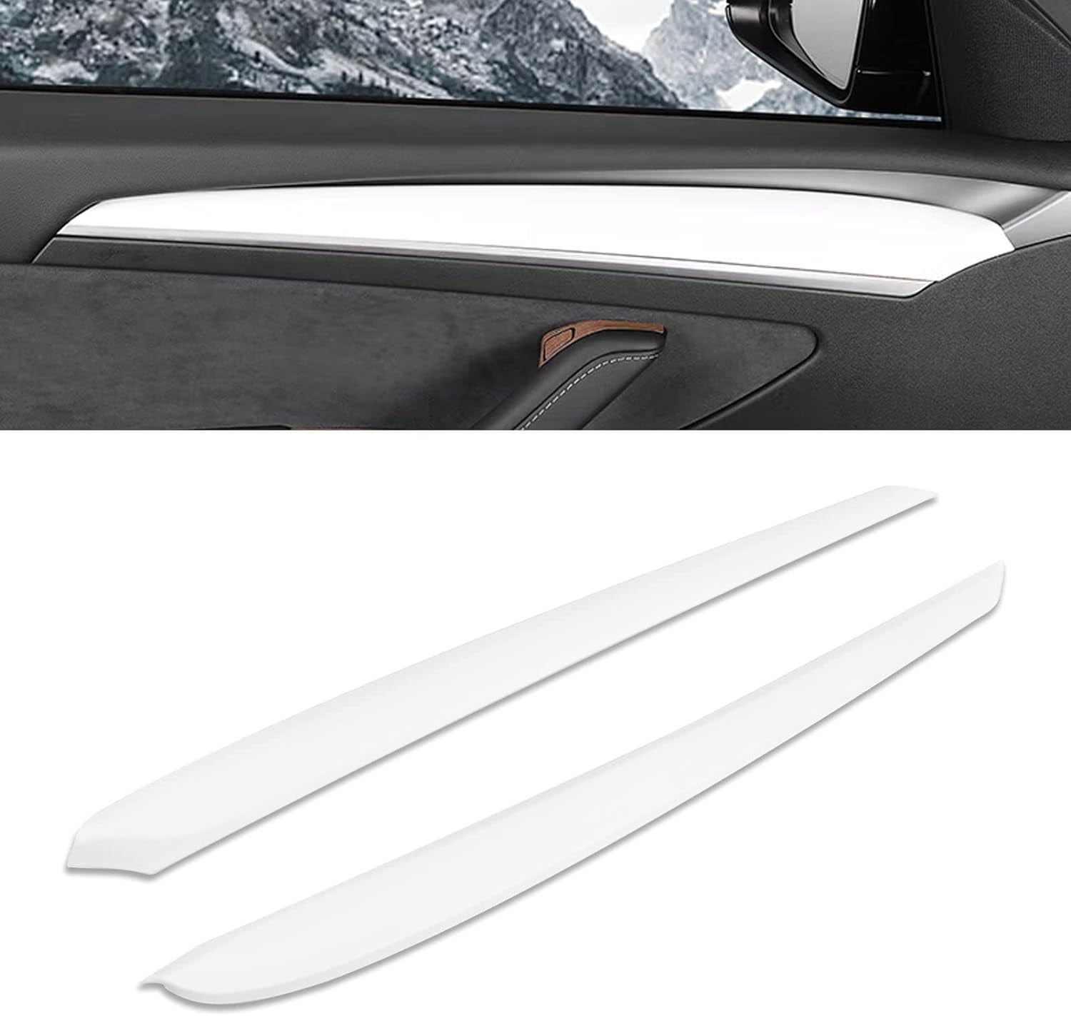 Xotic Tech Interior Door Trim Cover Wrap Cap, Matte White, Compatible ...