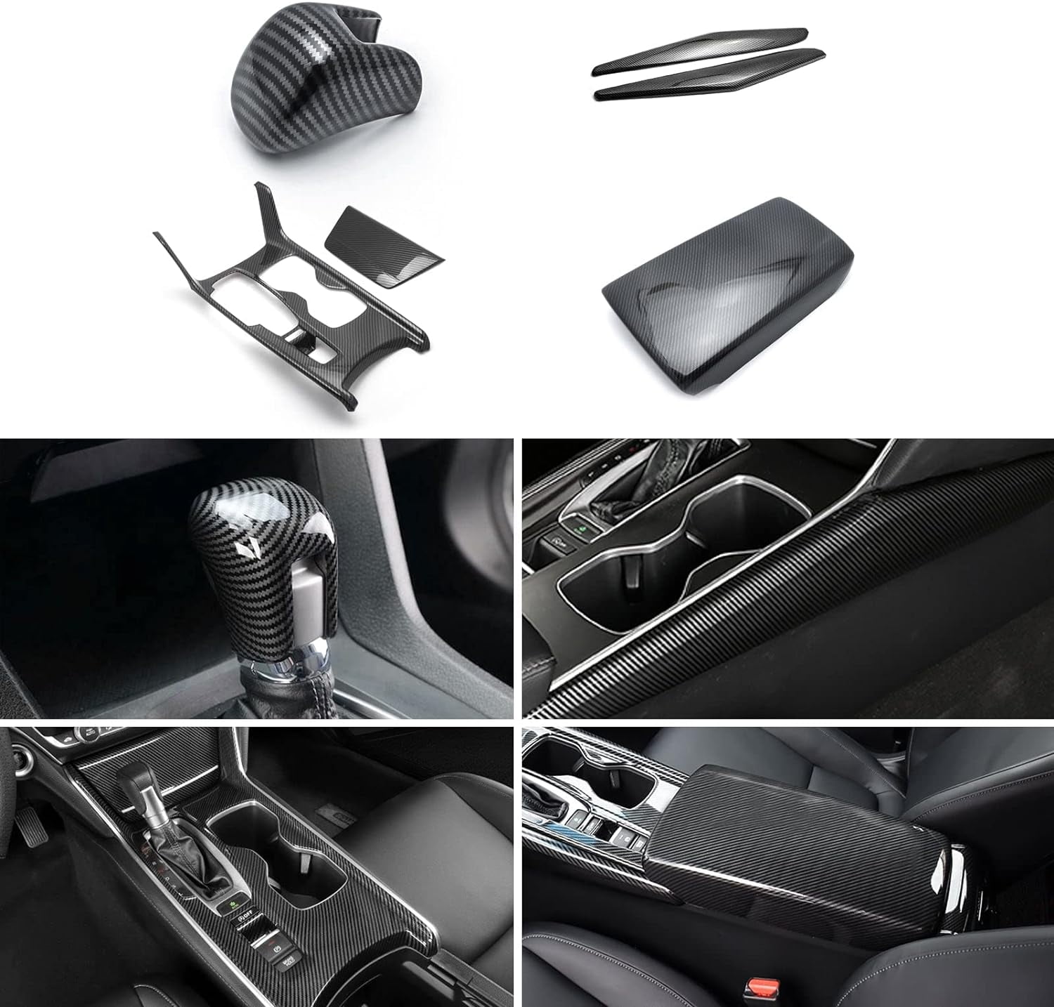 Xotic Tech Interior Gear Console Side Gear Shift Panel/Knob Armrest Box ...