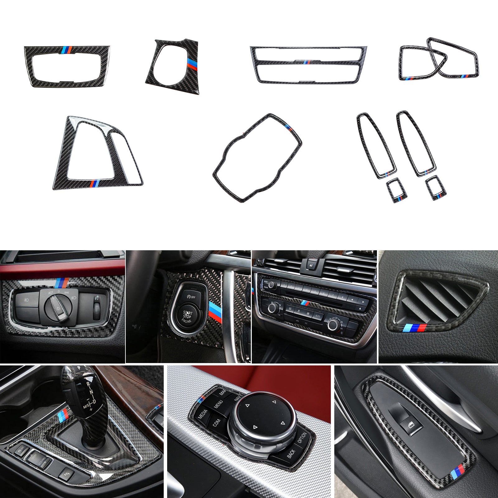 Xotic Tech Interior Multimedia Control Gear Shift Window Switch Panel ...