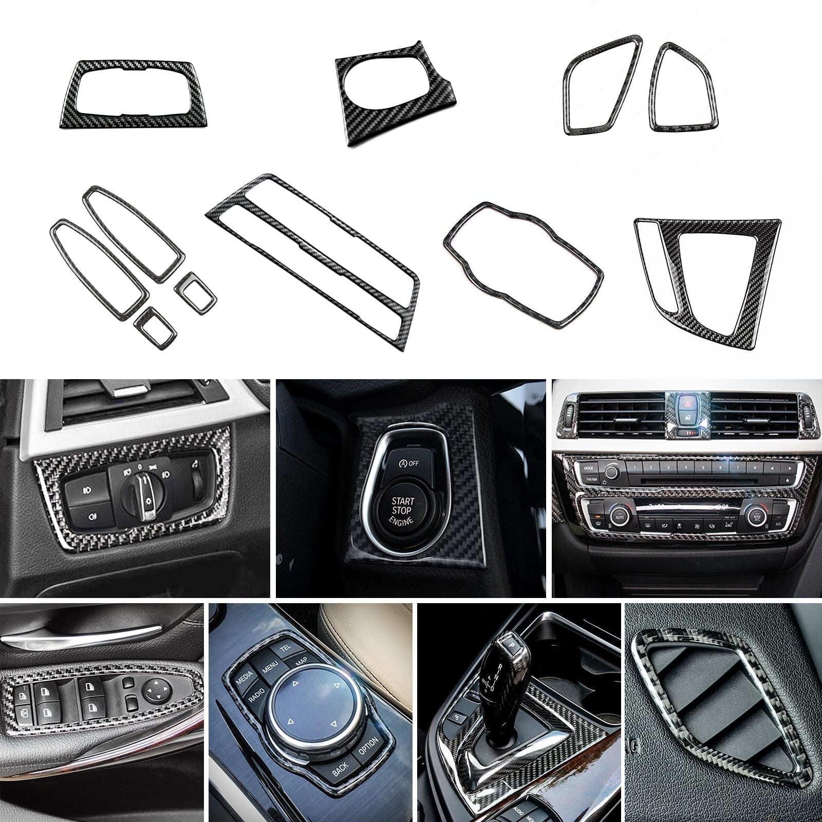 Xotic Tech Interior Multimedia Control Gear Shift Window Switch Panel ...