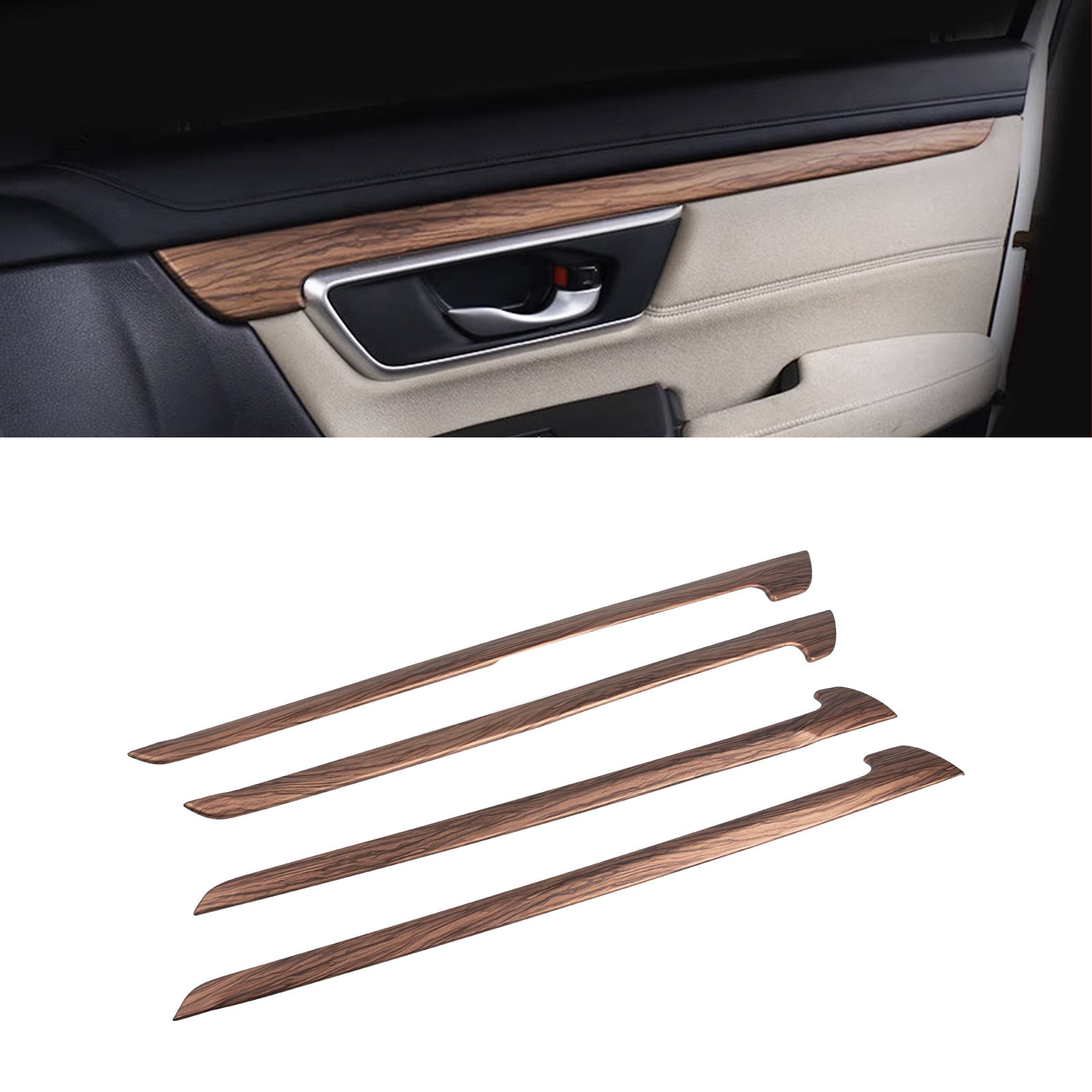 Xotic Tech Interior Side Door Panel Stripe Molding Cover Trim,Peach ...