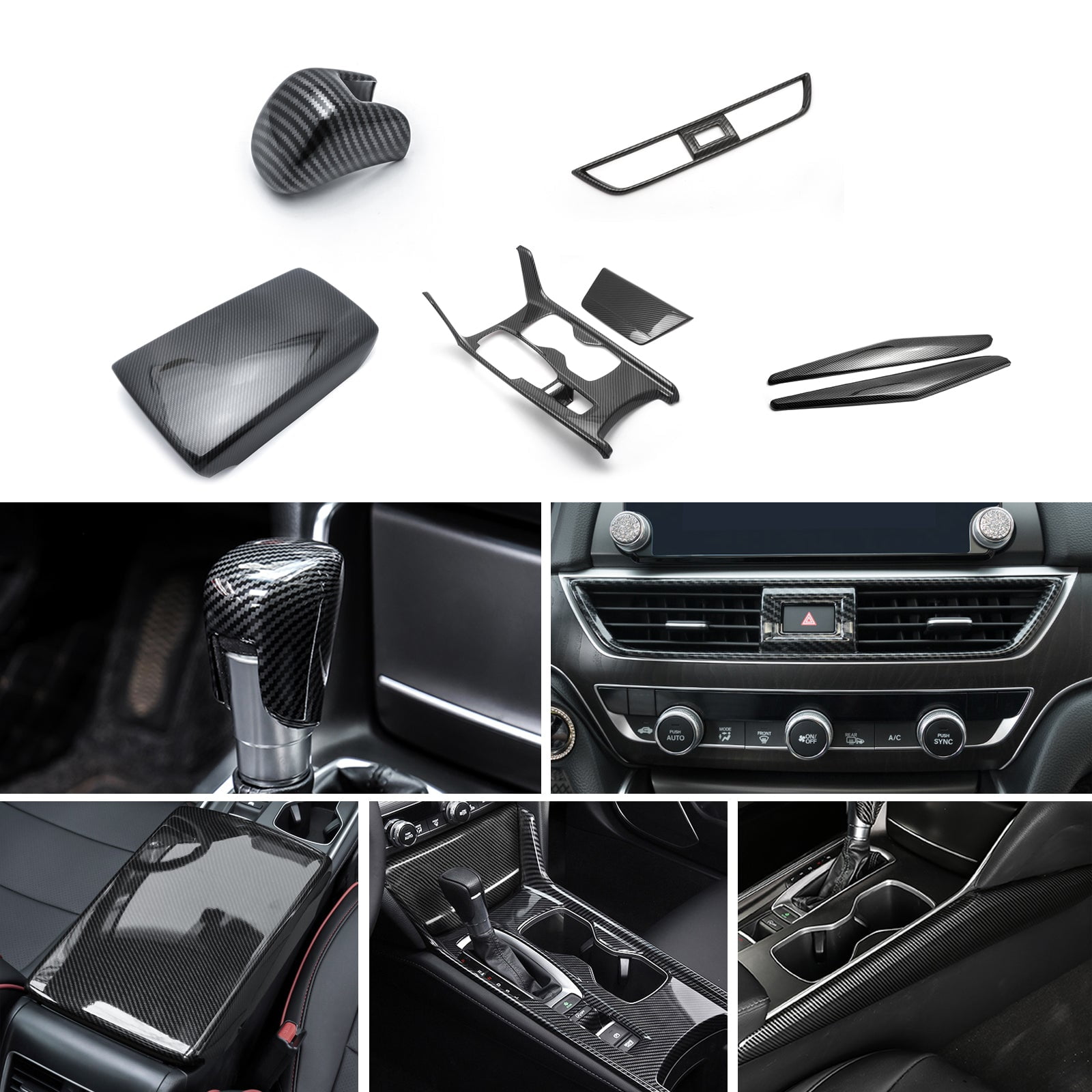 Xotic Tech Interiorr Gear Console Side Gear Shift Panel/Knob Center AC ...