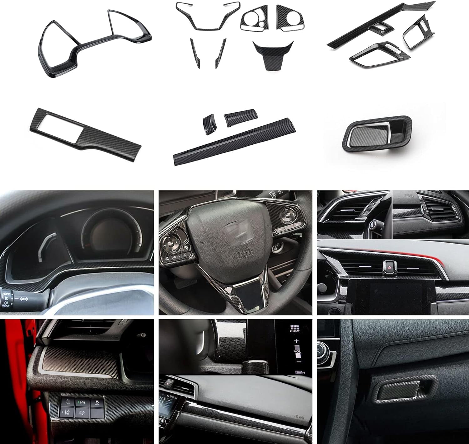 Xotic Tech Interor Center Console Stripe Dashboard Panel Headligh ...