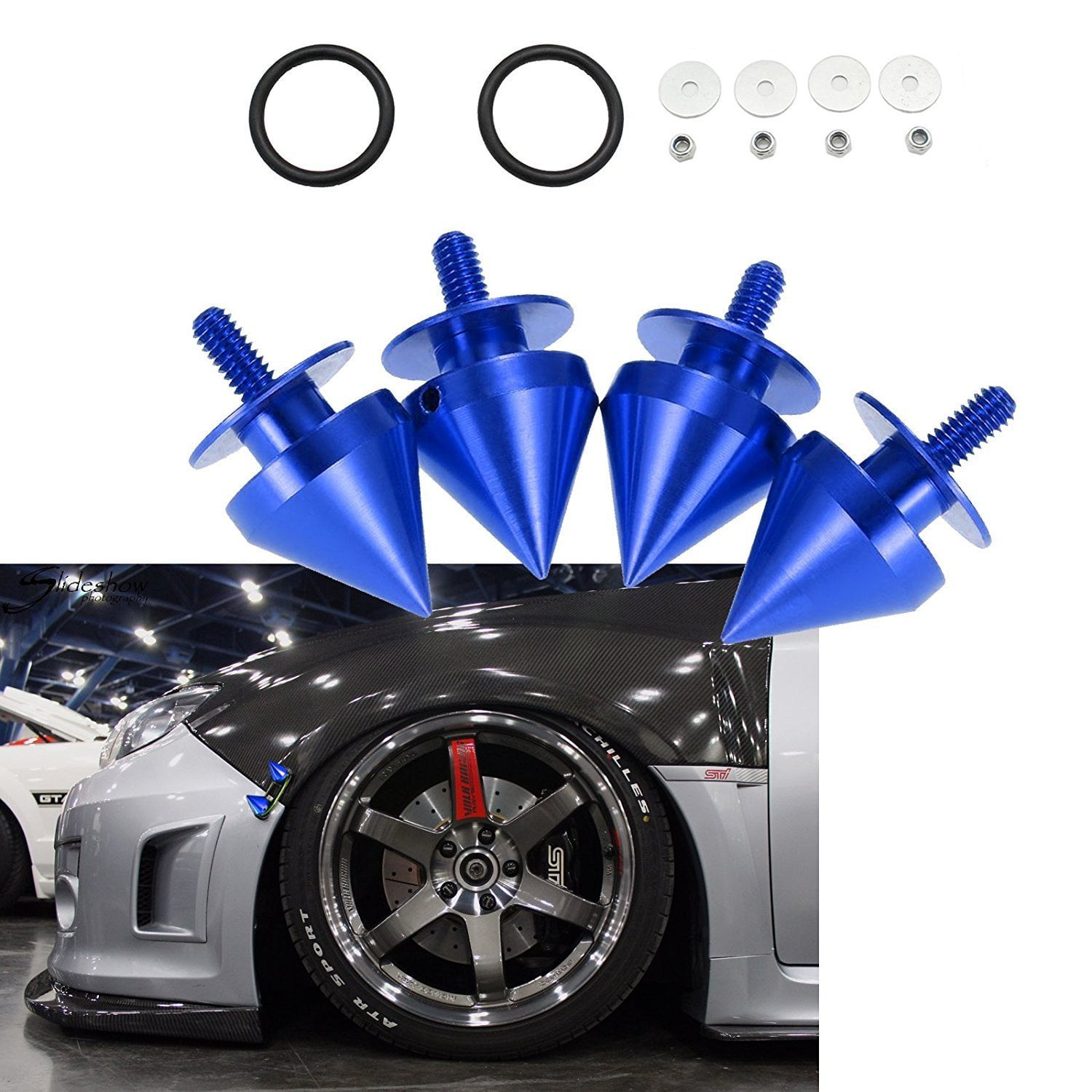 Front Bumper Clips JDM Spike Style Kit For Car Bumpers - CNC Aluminum ...