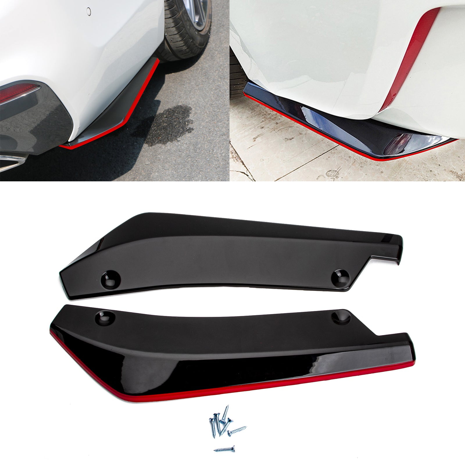 Xotic Tech JDM Rear Bumper Diffuser Valance Spoiler Fin Lip Trim ...