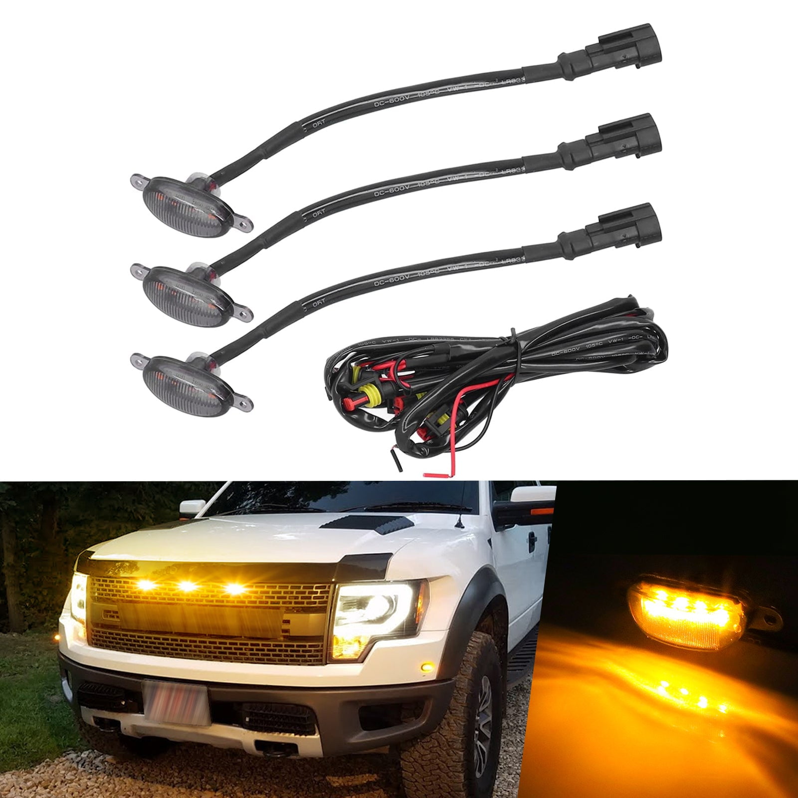Xotic Tech LED Grill Light Compatible With Ford F-150 F150 Raptor 2010 ...