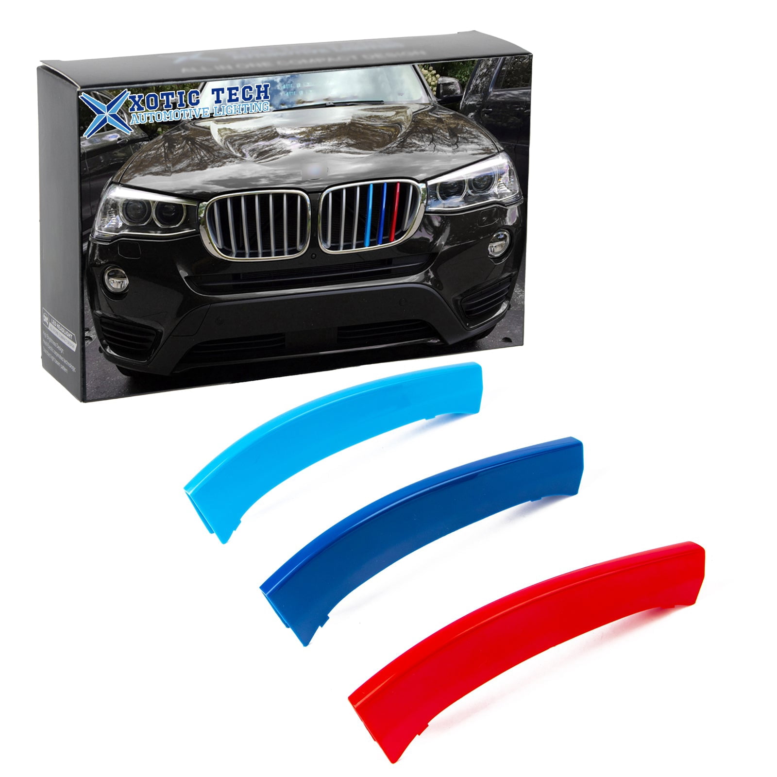Xotic Tech M-Colored Stripe Grille Insert Trims Compatible with BMW X3 ...