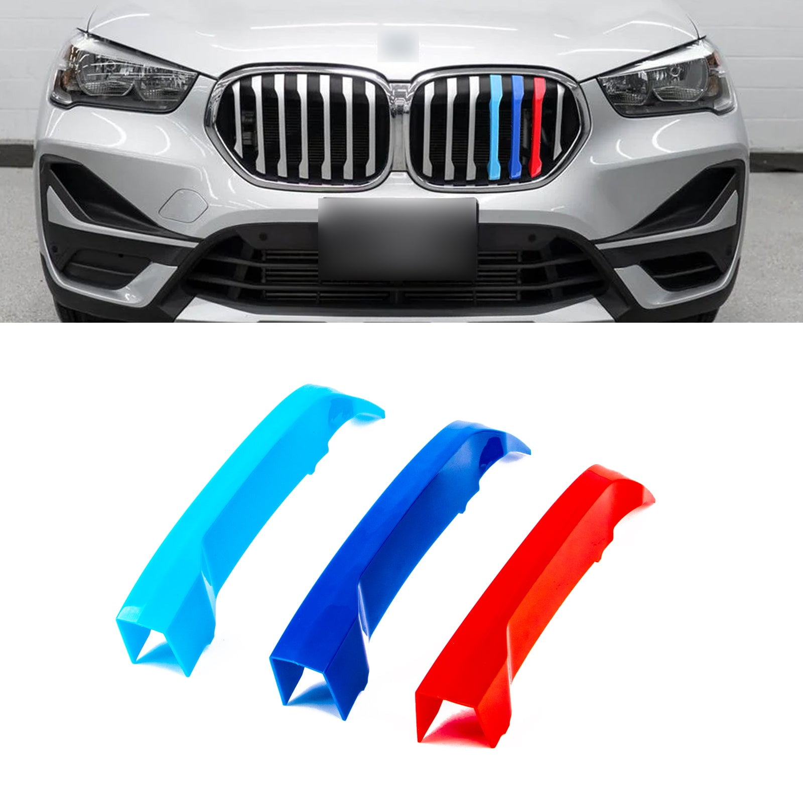Xotic Tech M-Colored Tri Grille Insert Trims Strips, Front Center ...