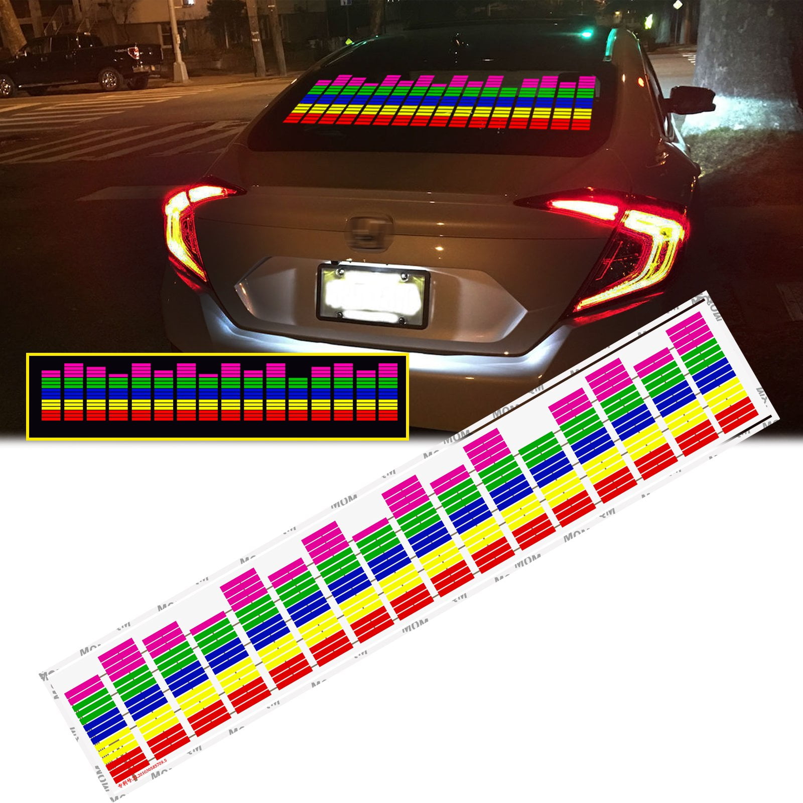Xotic Tech Multi Color Auto Sound Music Beat Activated Car Stickers ...