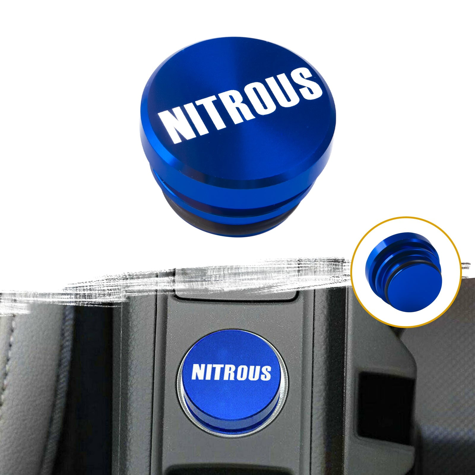 Xotic Tech NITROUS Cigarette Lighter Push Button Plug Replacement Cover ...