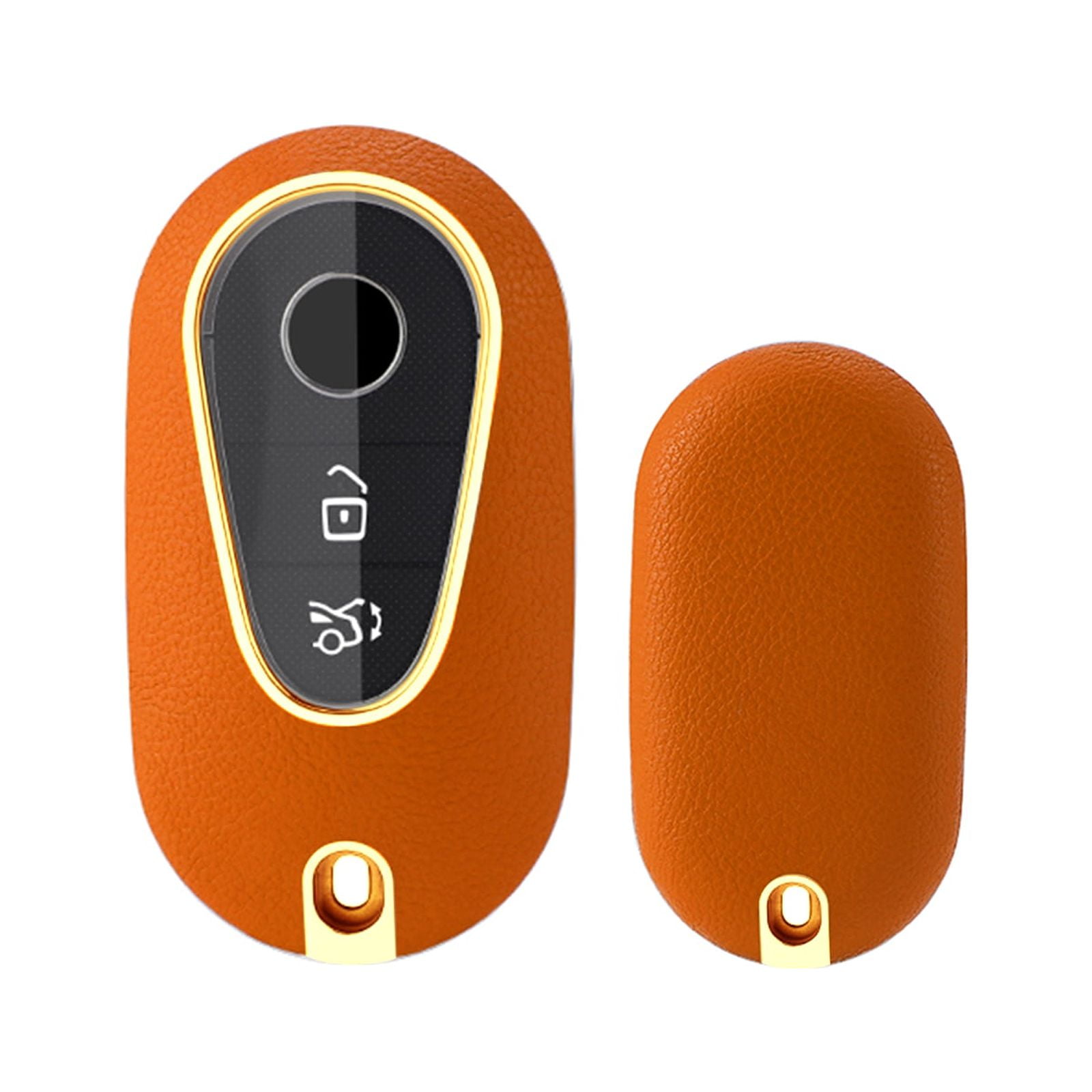 Xotic Tech Orange TPU Grainy Leather Texture Key Fob Shell Cover Case ...